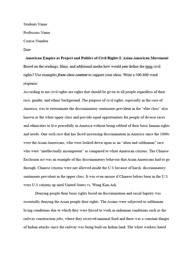 Asian American Civil RIghts | PDF | Social Science