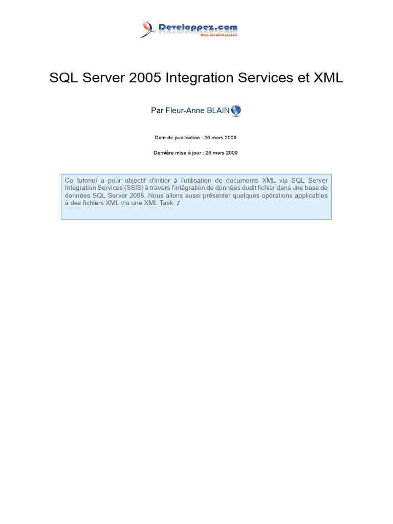 Ssis XML | PDF
