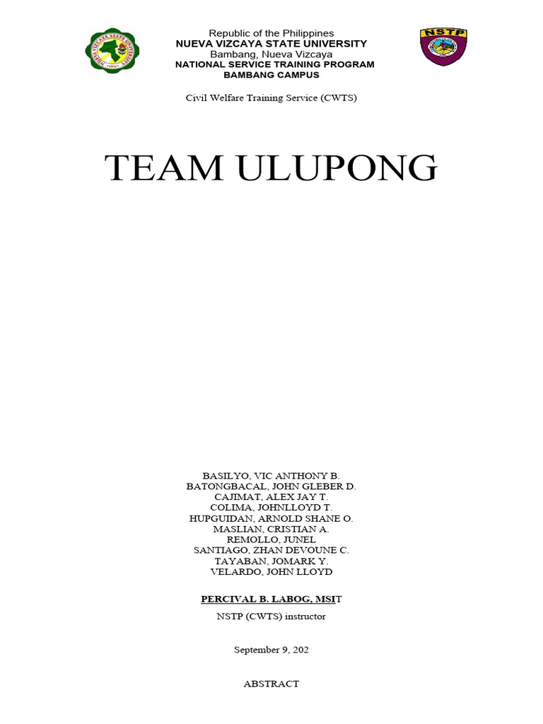 Narrative Report Cwts | PDF