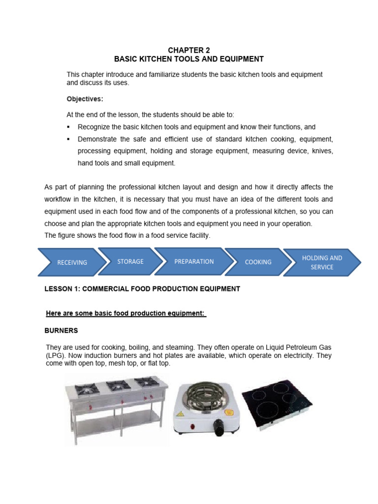 MODULE 2 Kitchen Tools and Equipment | PDF | Cooking, Food & Wine