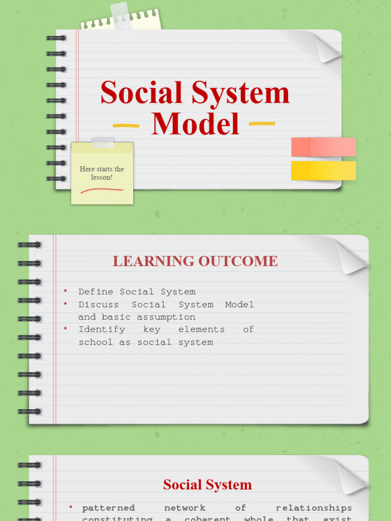 Social System Model: Here Starts The Lesson! | PDF | System | Knowledge