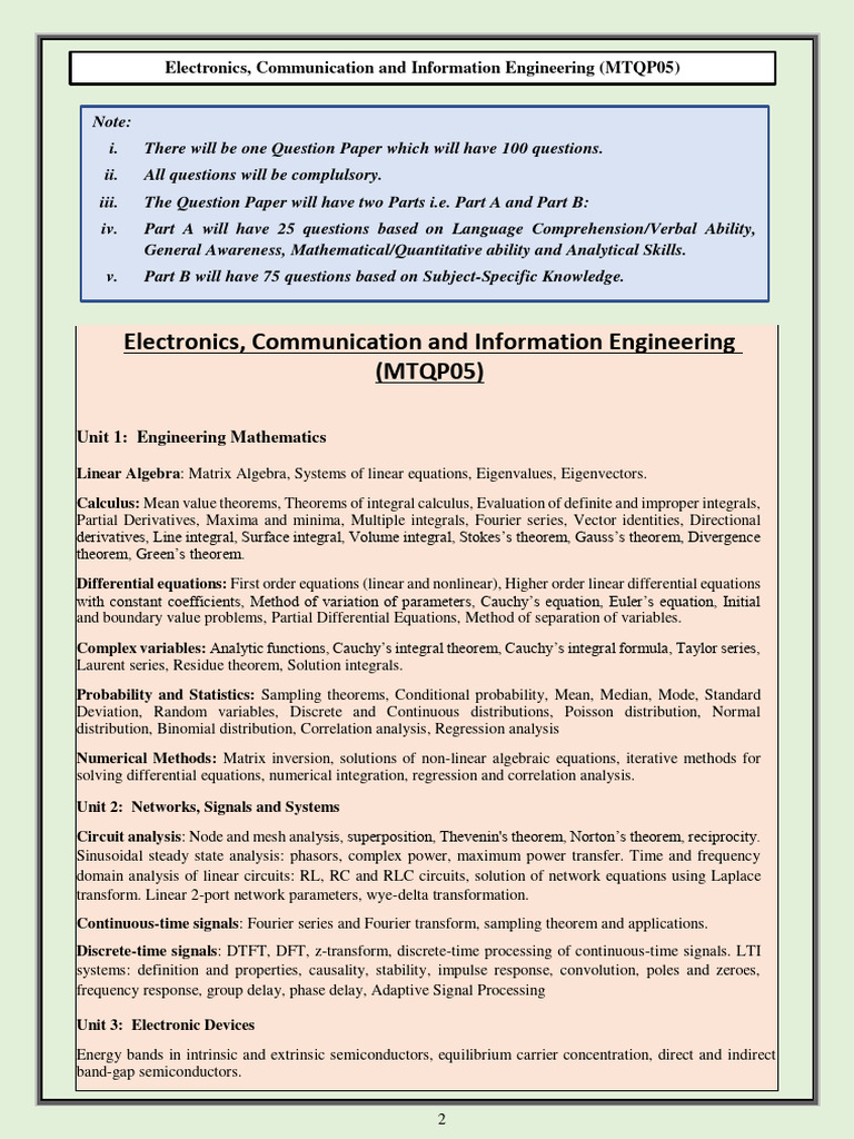 MSC Electronics | PDF | Electronic Engineering | Integral