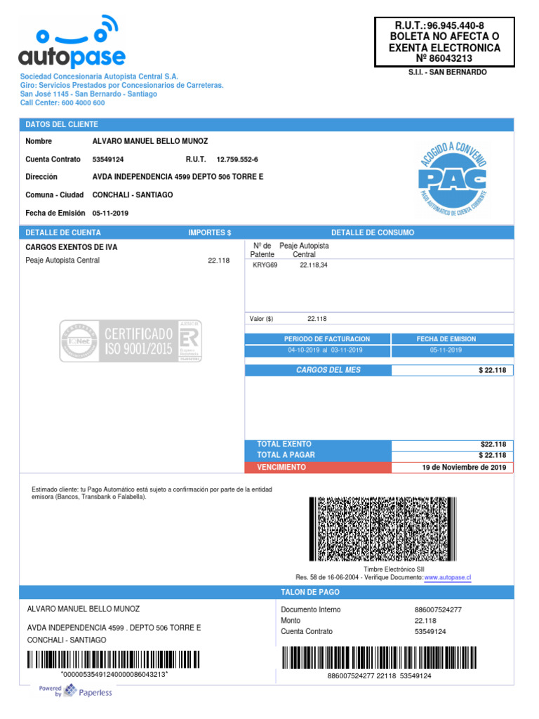 Acsa Documento | PDF | Pagos