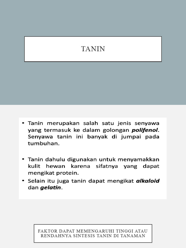 Tanin Dan Nitrat | PDF