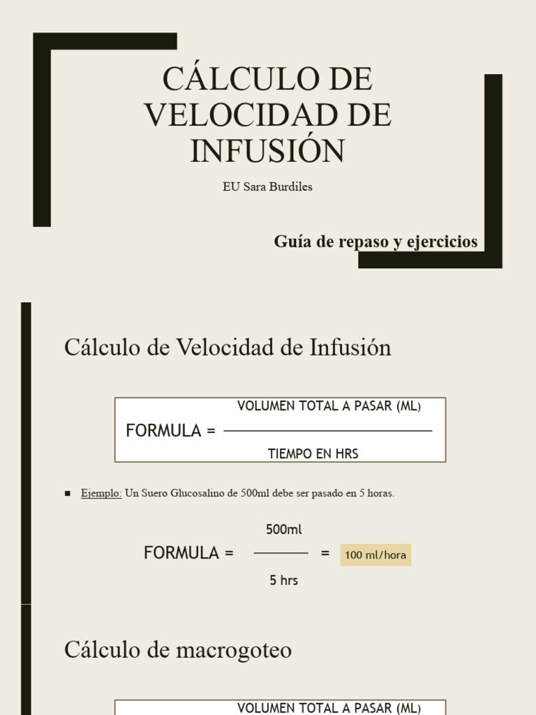 13 - Bonus - Cálculo de Velocidad de Infusión | PDF