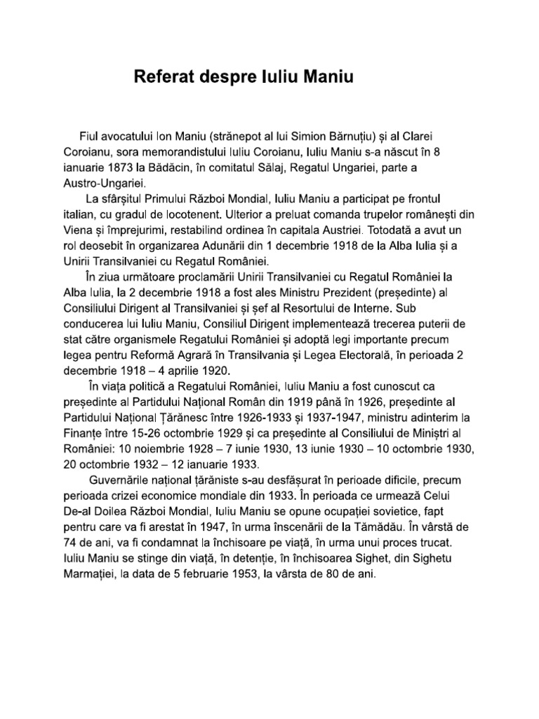 Iuliu Maniu | PDF
