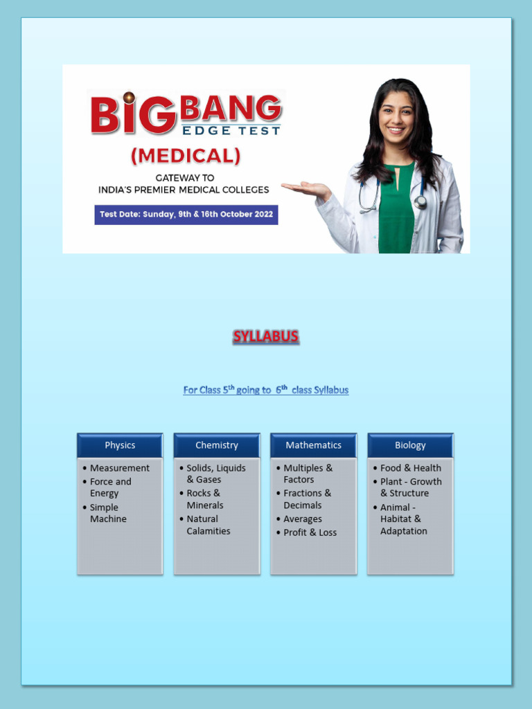 Bbe Medical Syllabus | PDF