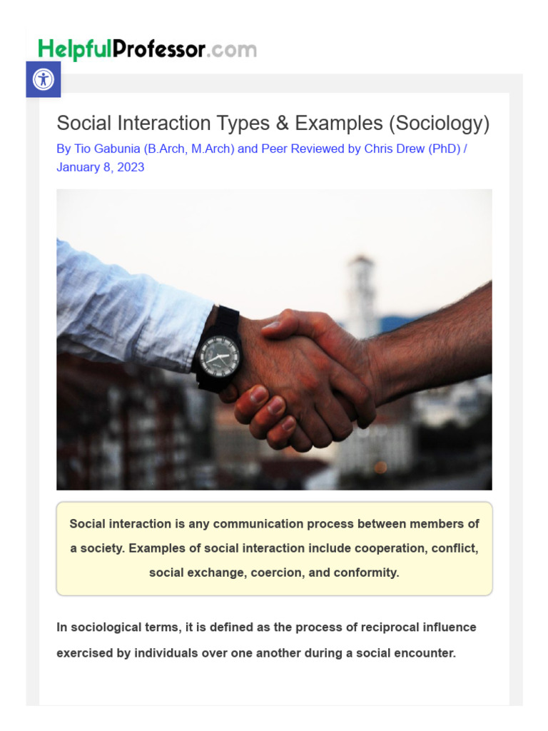 Social Interaction Types Examples Sociology 2023 | PDF | Conformity ... Social Interaction Types Examples Sociology 2023 | PDF | Conformity ...