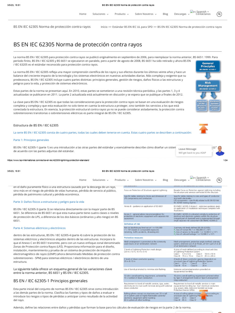 IEC 62305 - Protección Contra Descargas Atmosféricas | PDF