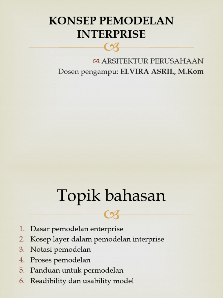 Arsitektur Perusahaan | PDF