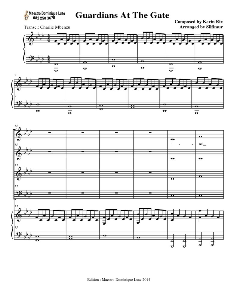 Guardians at The Gate - Piano+choeur | PDF