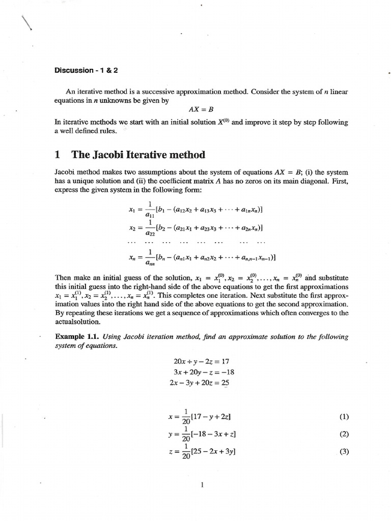 ANM - Iteration Method | PDF