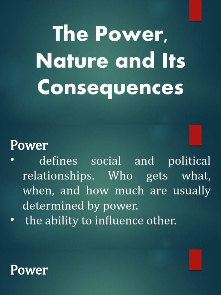 The Power Nature and Its Consequences | PDF