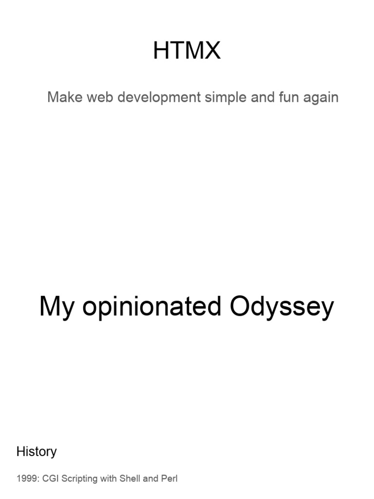 Simplifying Web Development with HTMX | PDF | Computers