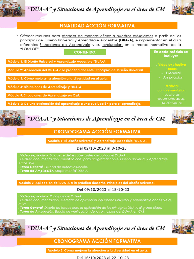 Cronograma Acción Formativa | PDF
