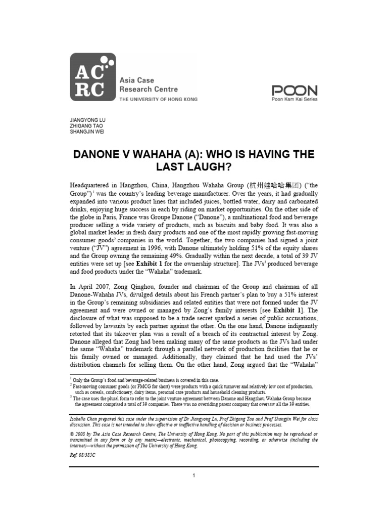 Case Wahaha | PDF | Politics