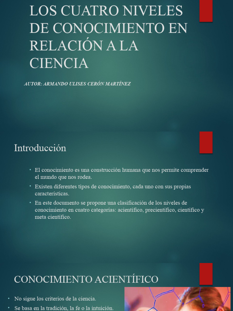 Cuatro Niveles de Conocimiento Científico | PDF | Filosofía