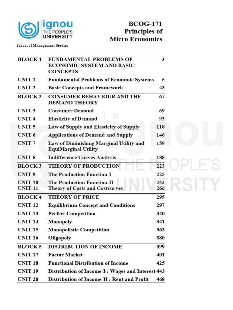 Bcog-171 e | PDF | Economic System | Labour Economics