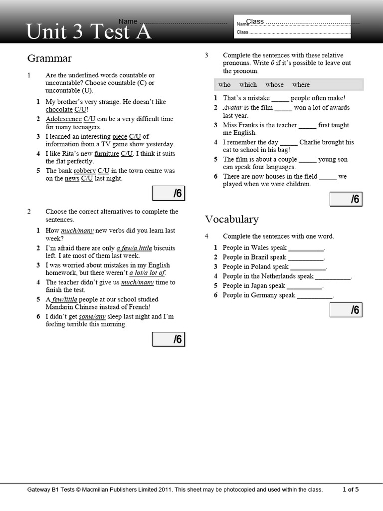 Gateway Test 3A | PDF