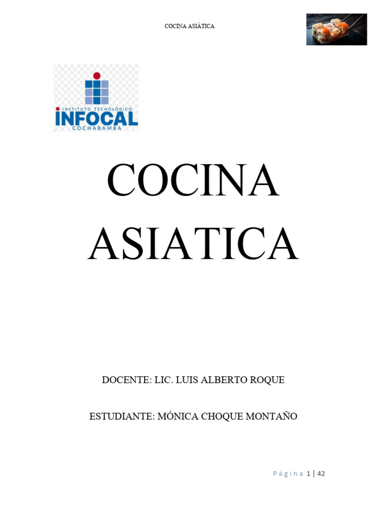 Cocina Asiatica Final | PDF