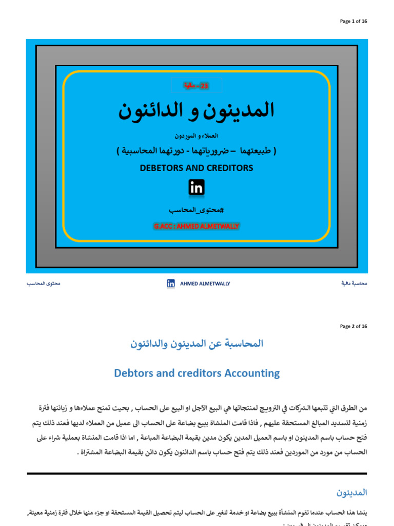 Debtors Creditors 1684767879 | PDF