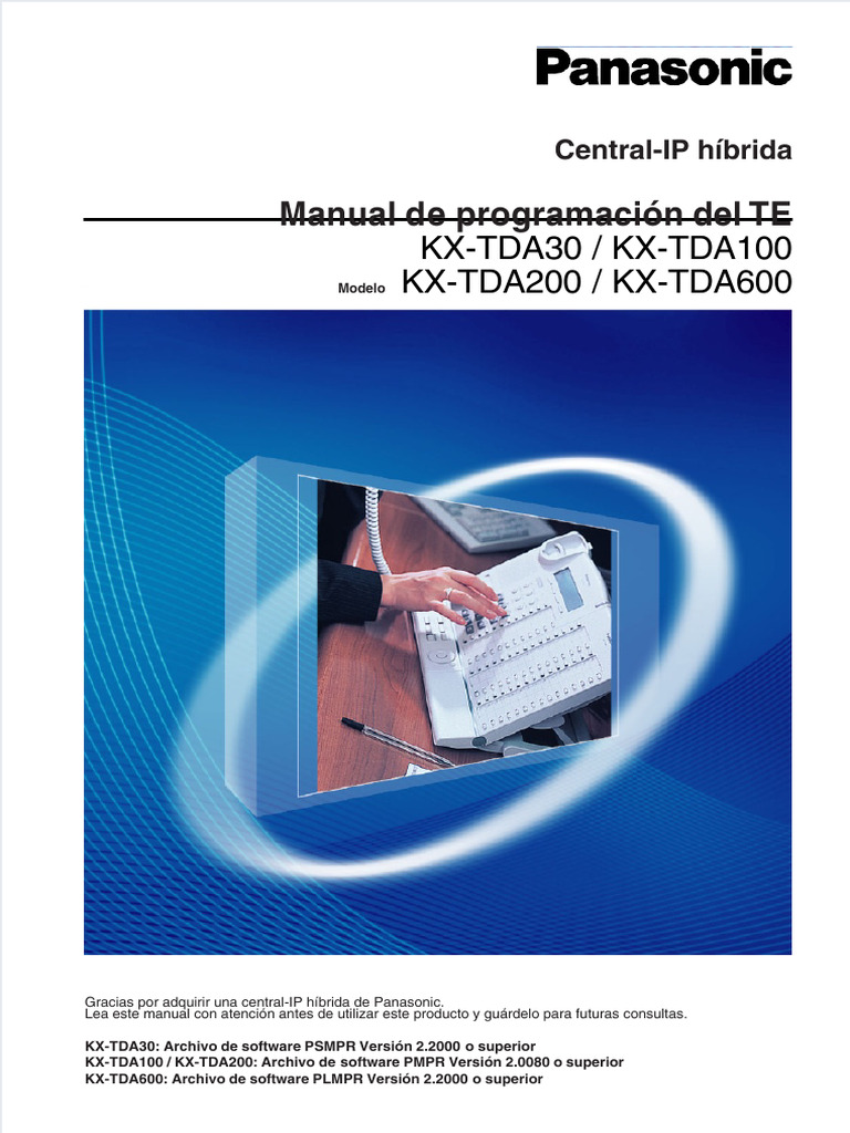 Manual Programacion Panasonic KX-TDA100 | PDF