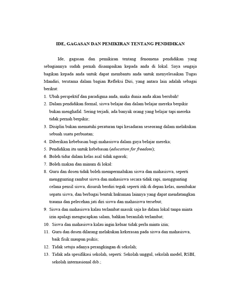 Ide Dan Gagasan | PDF
