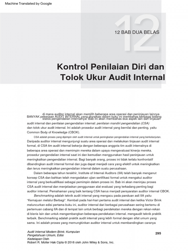 Brinks Modern Internal Auditing A Common Body of Knowledge 8th Edition 311 347 | PDF