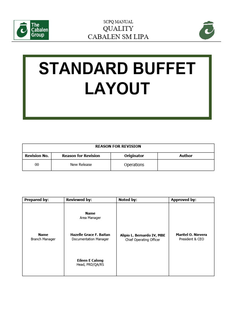 1.0. BUFFET LAYOUT v1.0 1 | PDF