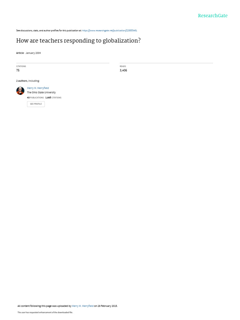 How_are_teachers_responding_to_globalization | PDF | Teachers ...