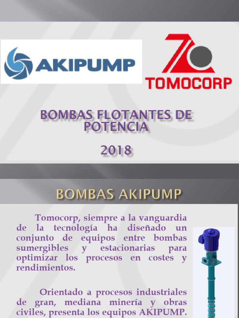 Bombas Flotantes Akipump 2018 | PDF