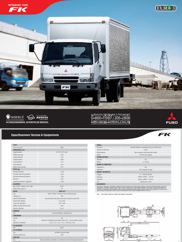 Catalogo Fuso FK Euro 3 | PDF | Eje | Vehículos