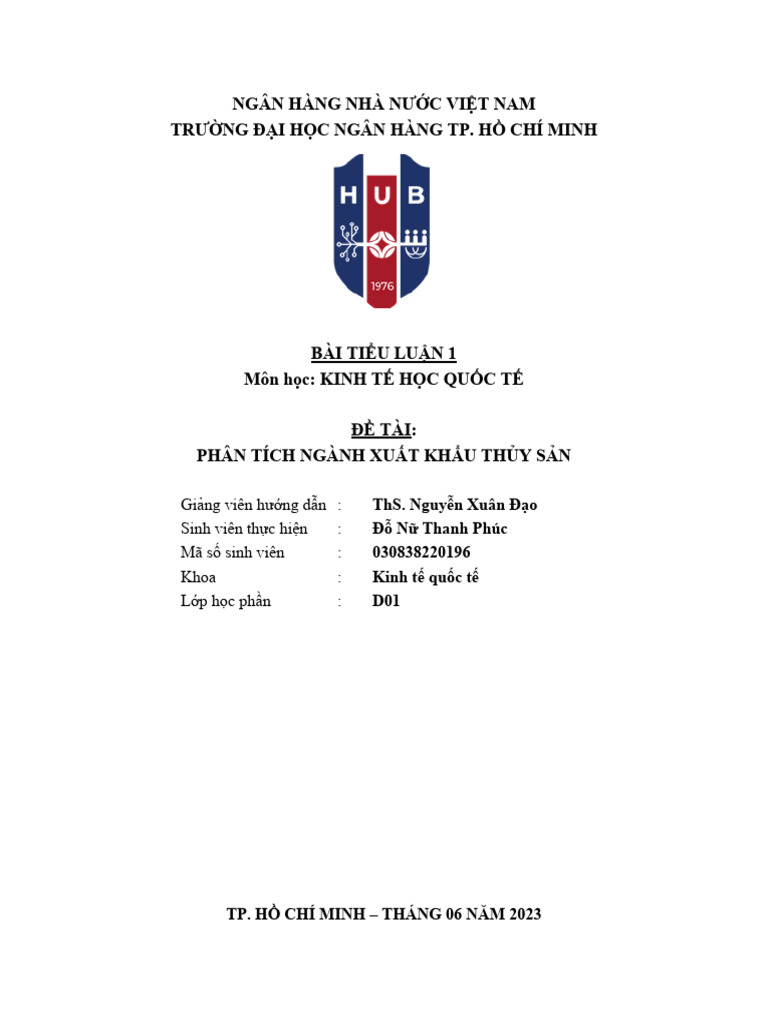 Tiểu Luận Kthqt - Dntp | PDF