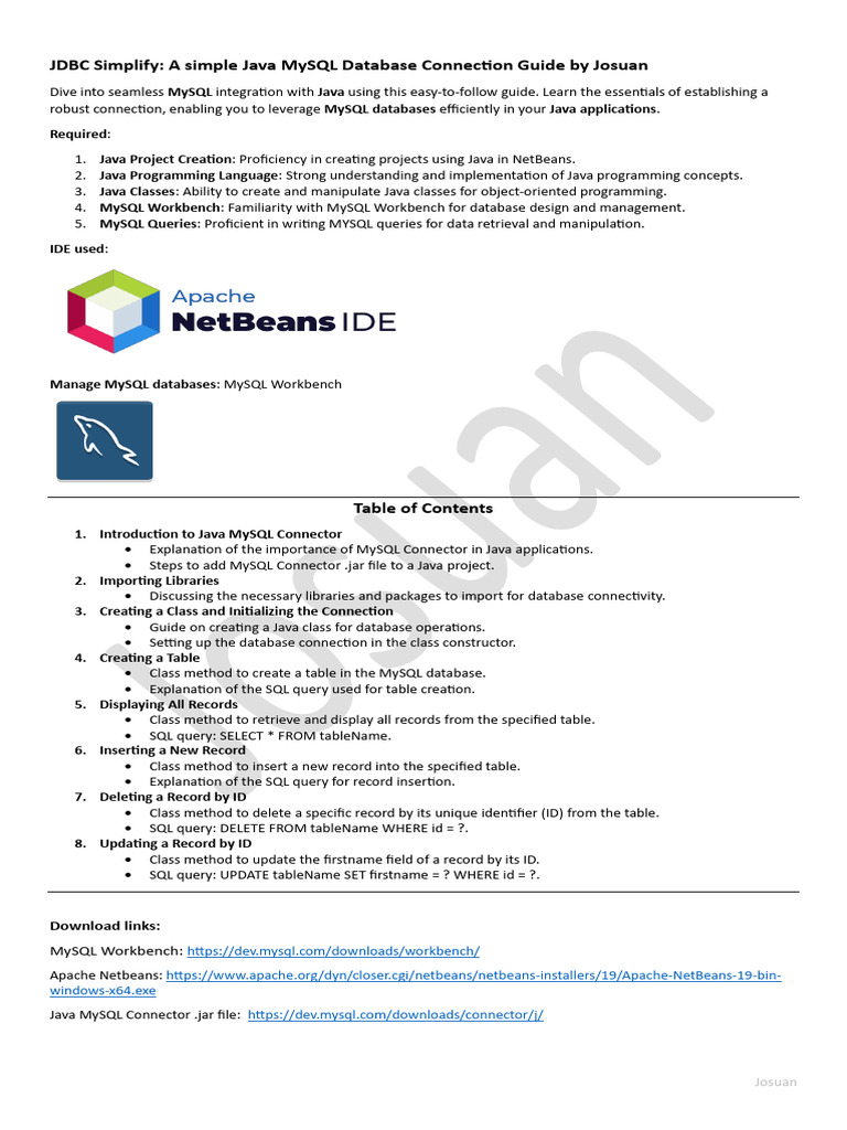 Java Mysql Database Connection Pdf Databases My Sql 1889