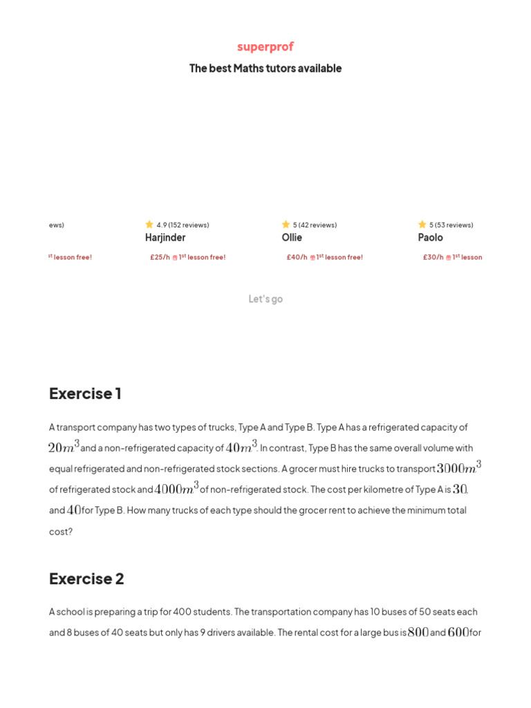 Linear Programming Problems and Solutions - Superprof | PDF | Mathematical Optimization | Vertex ...