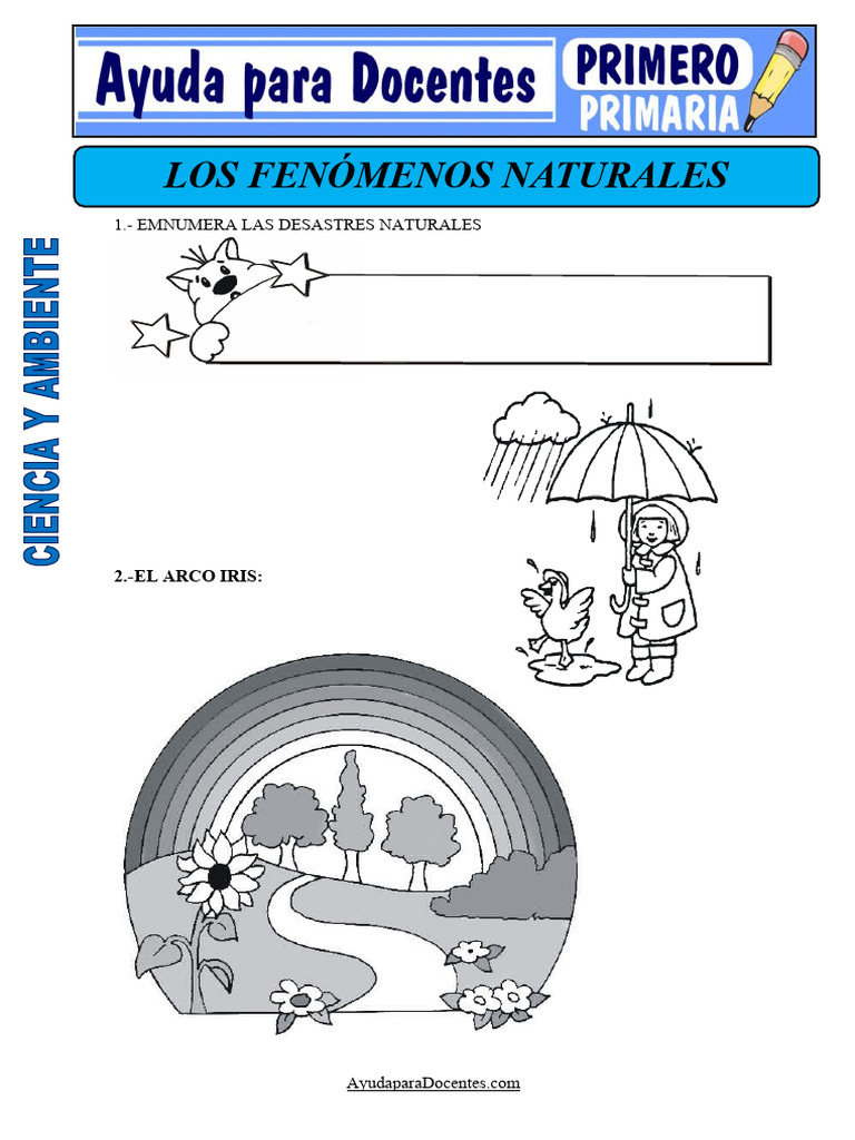 Los Fenomenos Naturales para Primero de Primaria | PDF