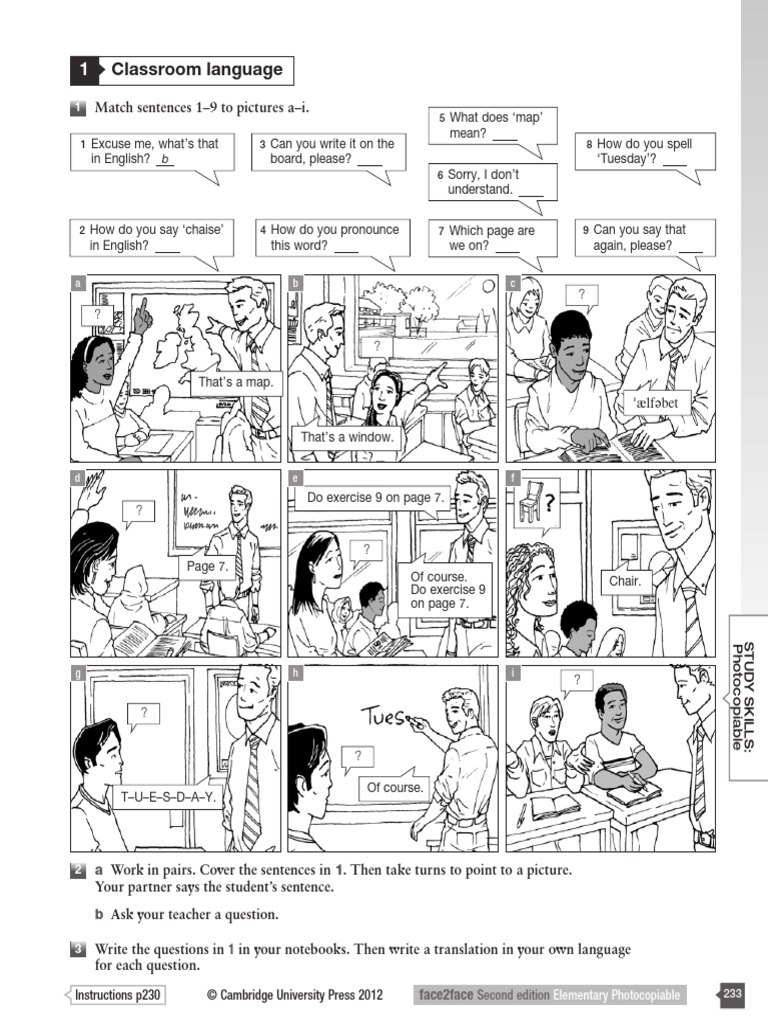 1 Classroom Language | PDF