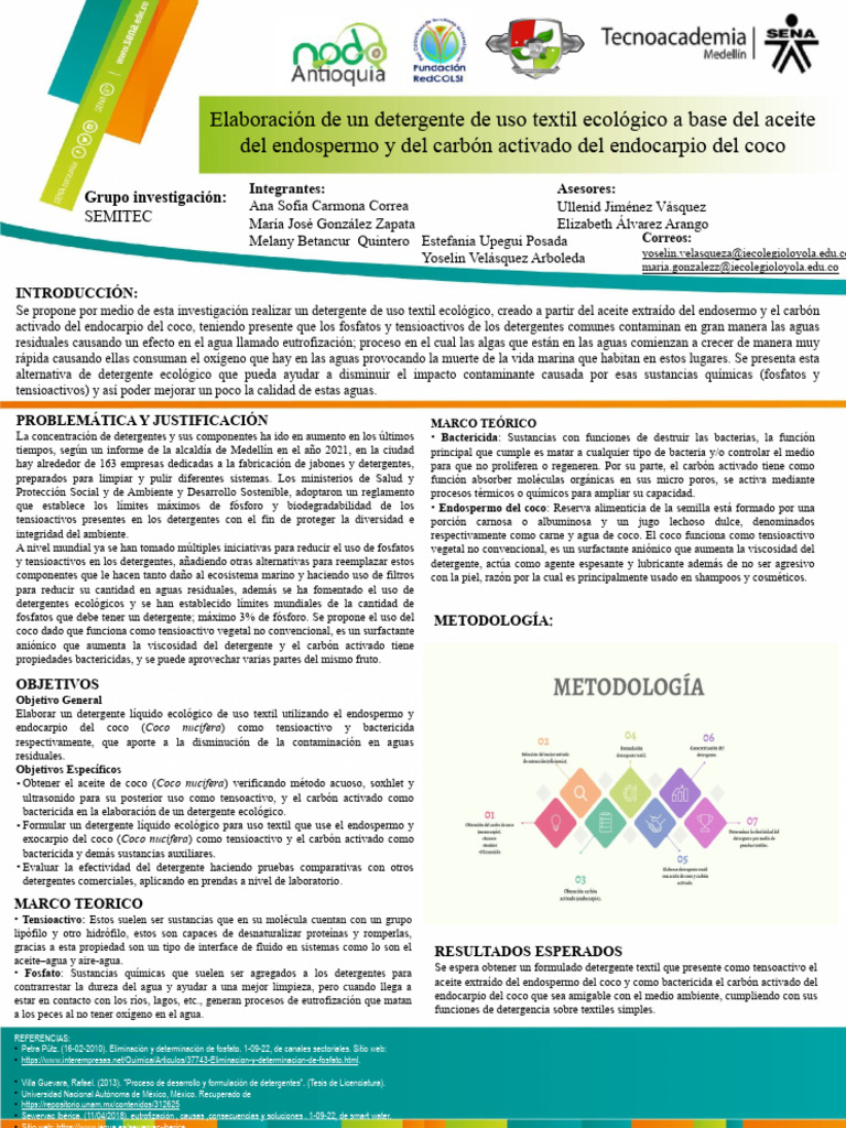POSTER Det-Carb RedColSi 2023 Final | PDF | Tensioactivo | Detergente