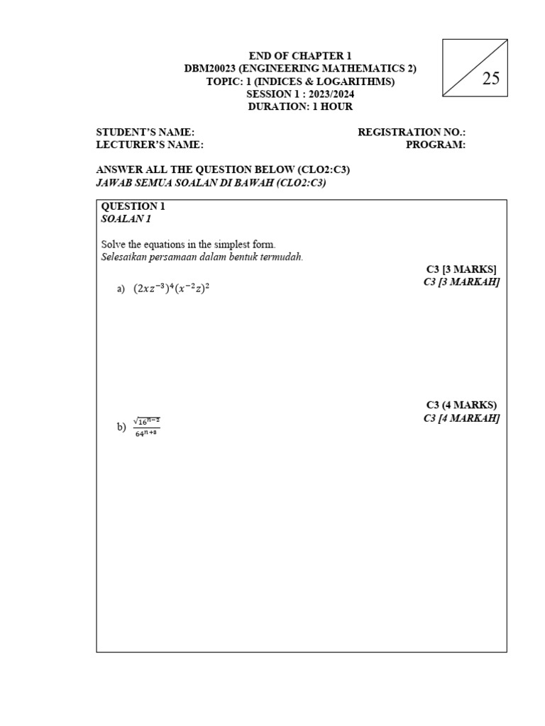 End of Chapter 1 | PDF