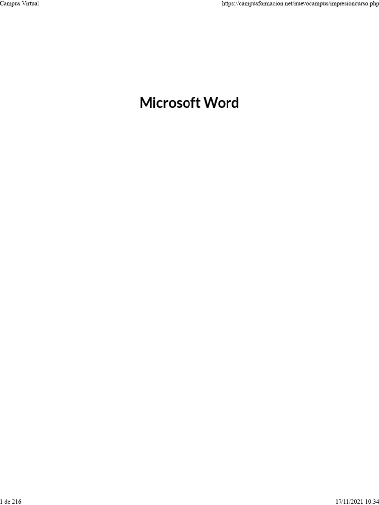 Temario Microsoft Word | PDF