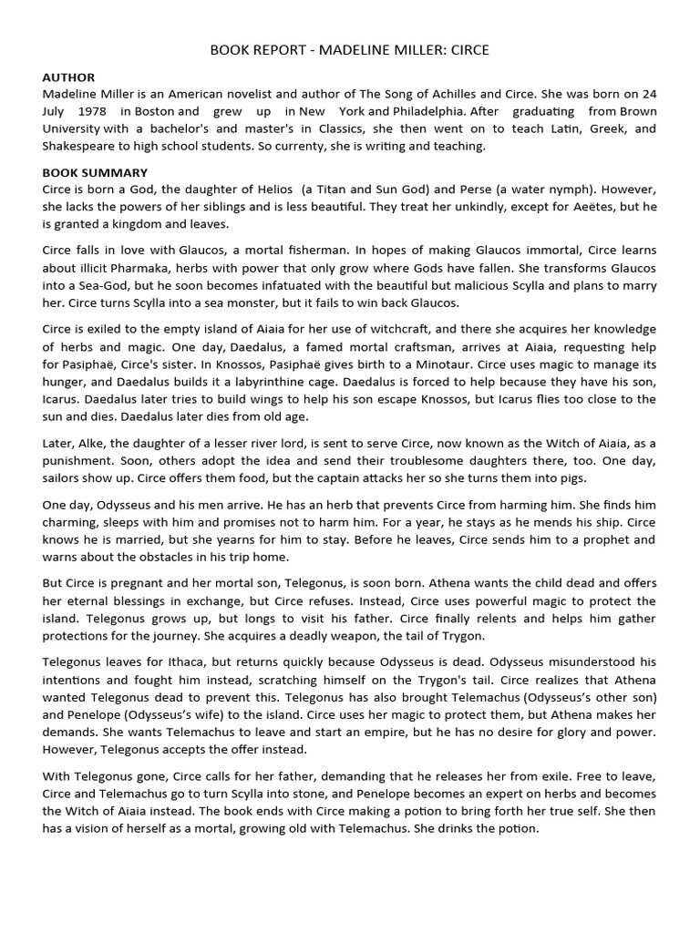 Circe | PDF | Odysseus | Greek Mythology