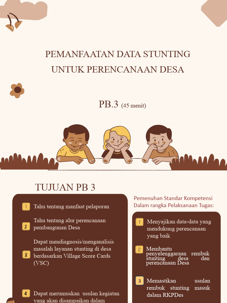 Pb3 Pemanfaatan Data Stunting Untuk Perencanaan Desa | PDF