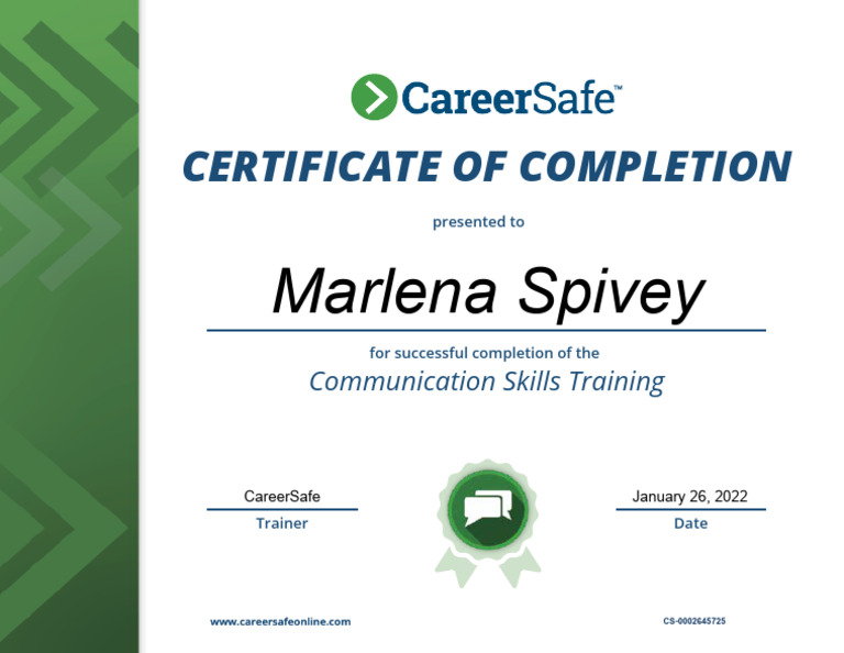 Communication Skills Training Certificate | PDF