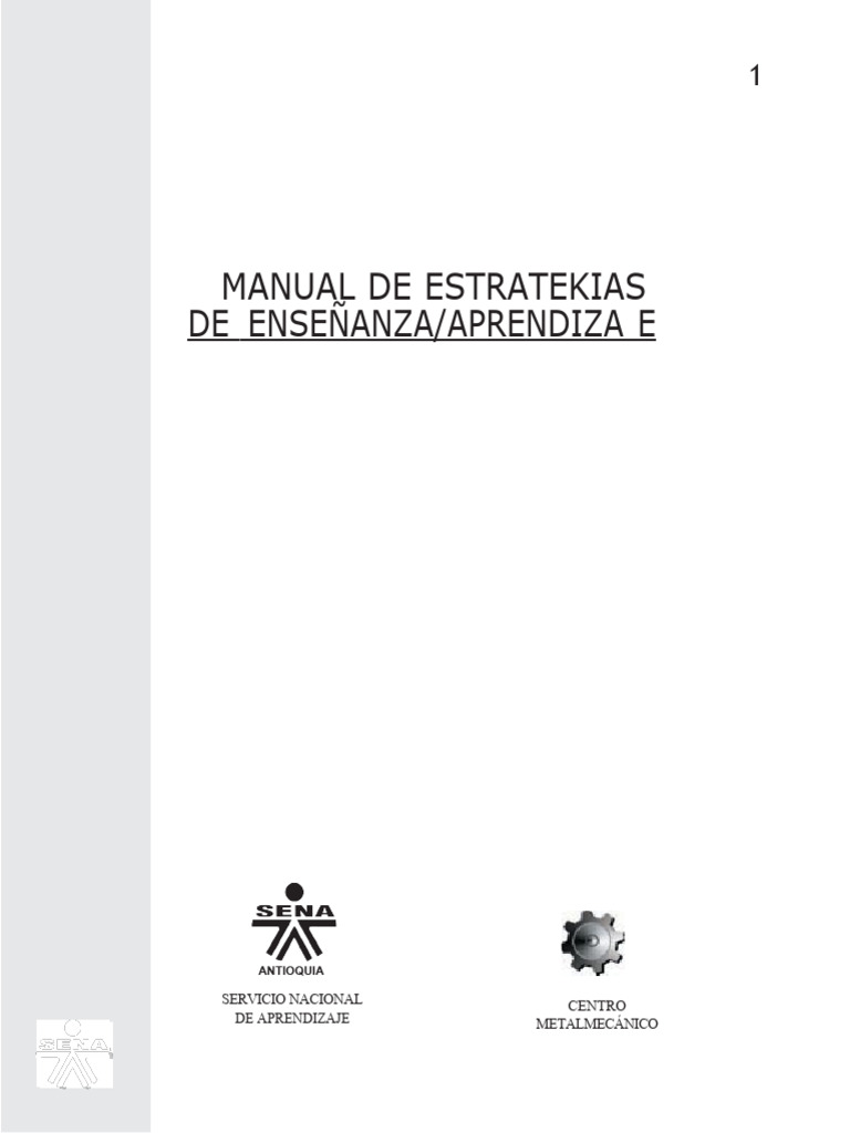 Manual de Estrategias de Enseñanza Aprendizaje | PDF | Enseñando | Aprendizaje