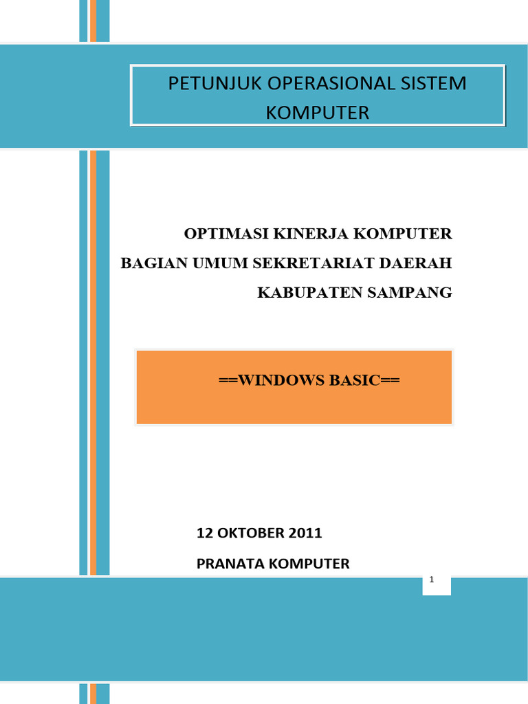 II.A.8 L Membuat Petunjuk Operasional Sistem Komputer - Bukunya | PDF