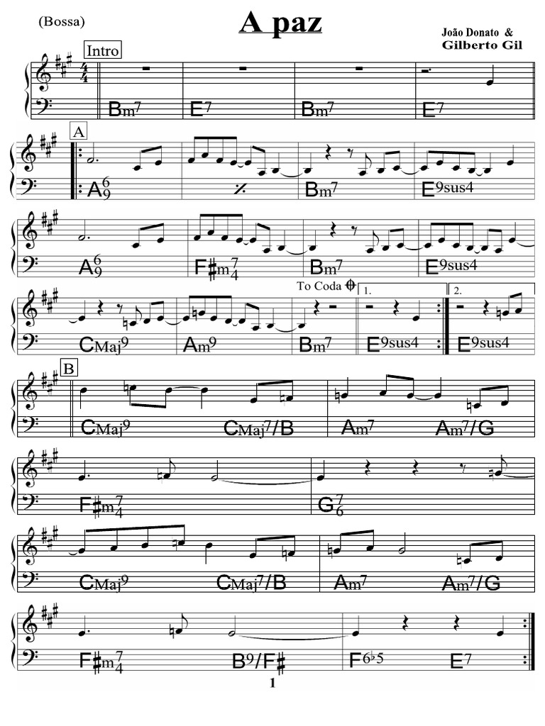 A Paz - Gilberto Gil | PDF
