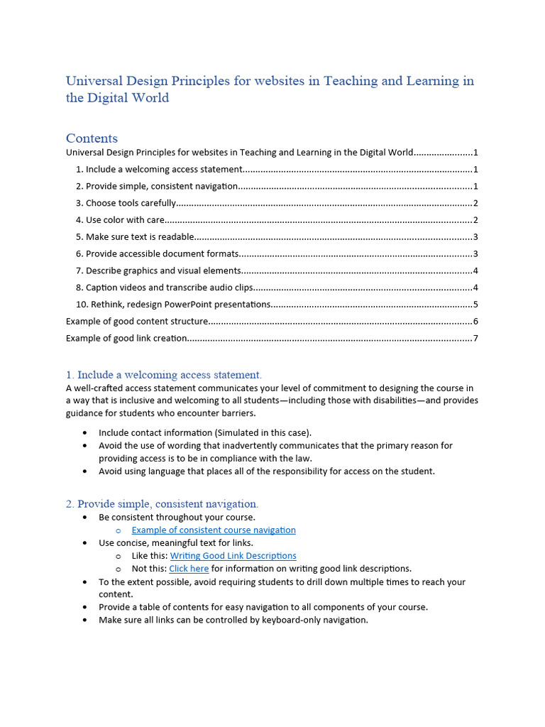 Universal Website Design Principles 4 | PDF | Art | Computers