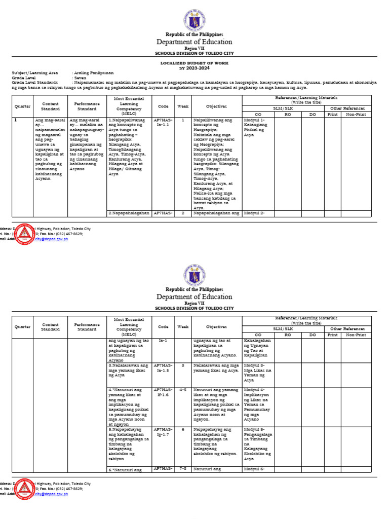 Bow Ap 7 10 Q1 Sy 2023 2024 | PDF