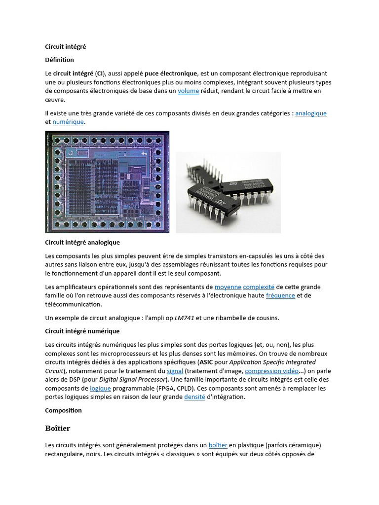 Cours 9 Circuits Integre | PDF | Circuit intégré | Dispositifs semi ...