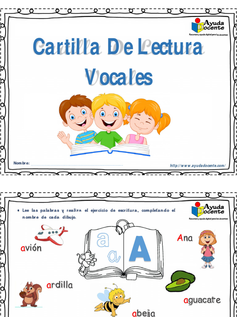 PR 01 Cartilla de Lectura de Vocales | PDF